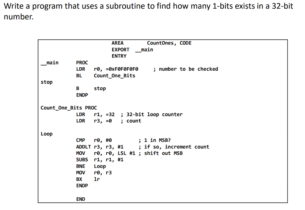 Solved using assembly below near the end of the code why do | Chegg.com