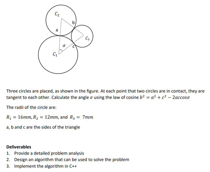 Solved C2 b a C3 G Three circles are placed, as shown in the | Chegg.com