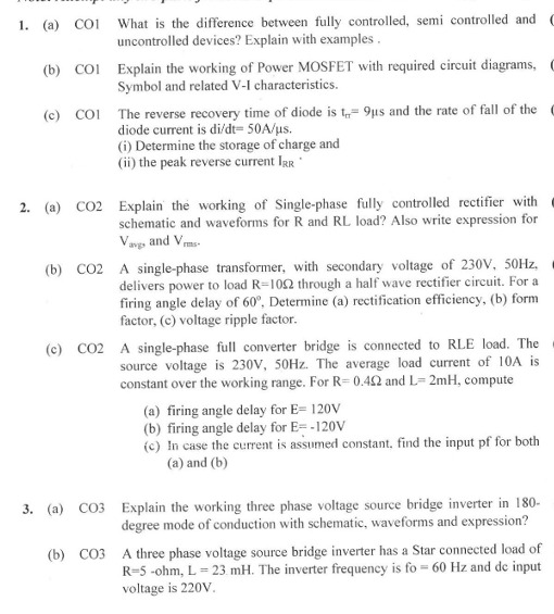 Solved 1. (a) CO1 What is the difference between fully | Chegg.com