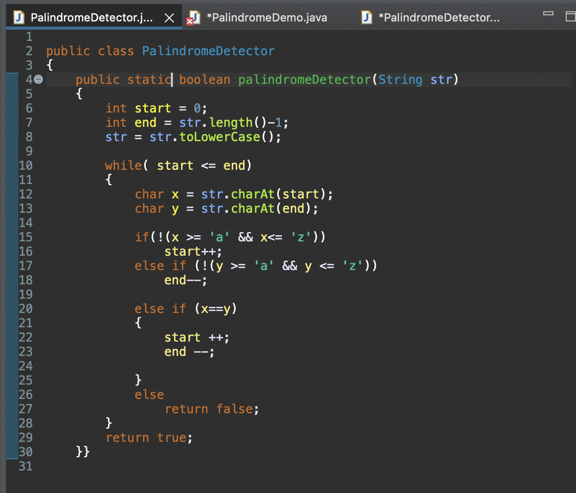 Solved Palindrome Detector A palindrome is any word, phrase, | Chegg.com