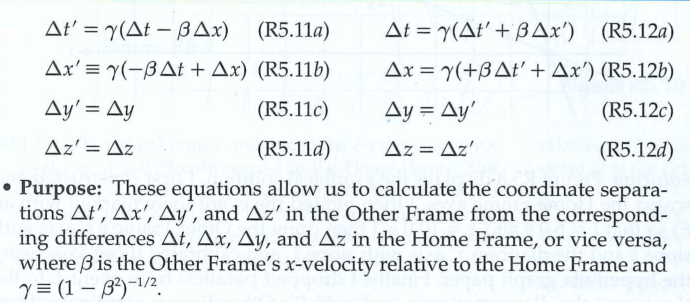 Solved R5D.2 Use the Lorentz transformation equations (equa- | Chegg.com