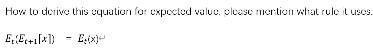 Solved How to derive this equation for expected value, | Chegg.com