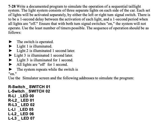 7-7 Write a documented program that will implement | Chegg.com