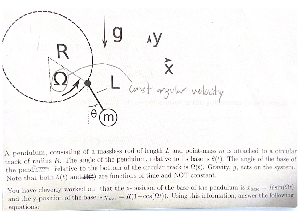 Solved 1)determine velocity in x direction of base of | Chegg.com