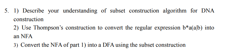 Solved 5. 1) Describe your understanding of subset | Chegg.com