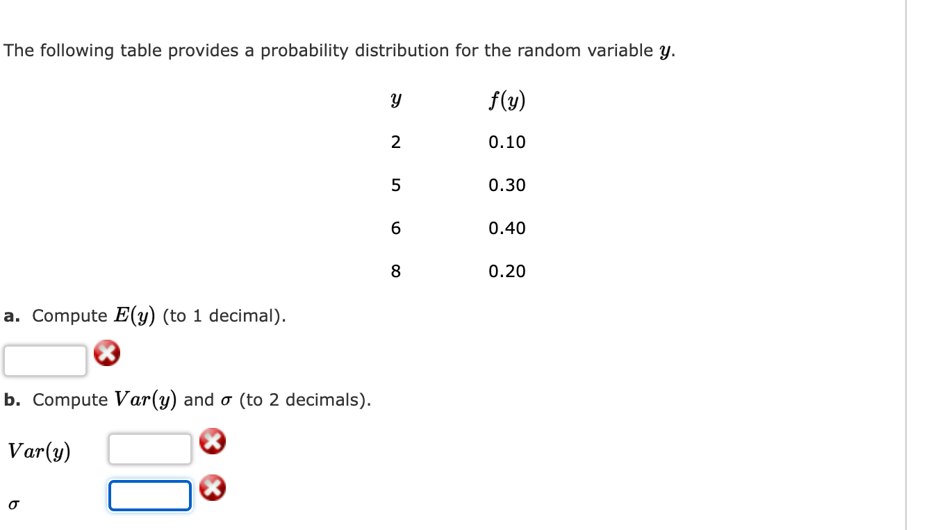 Solved The following table provides a probability | Chegg.com
