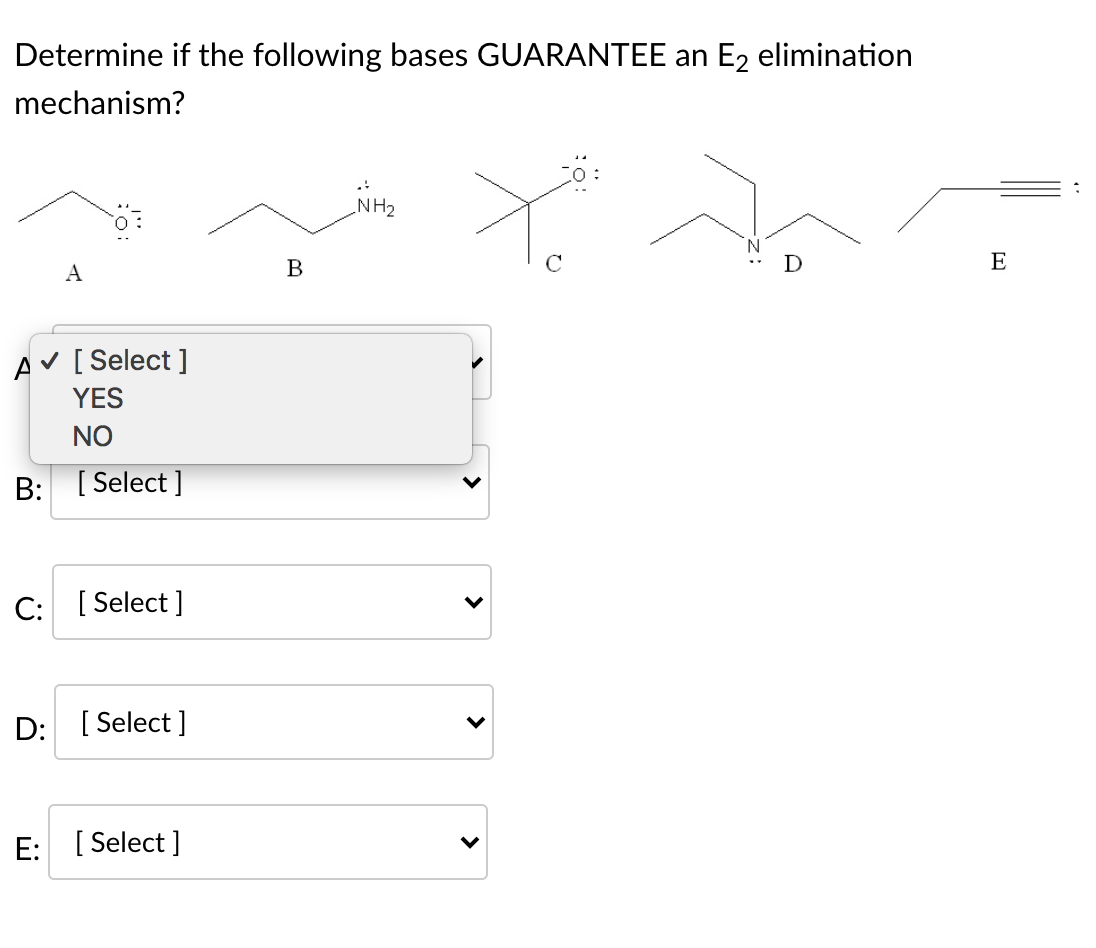 Solved Determine if the following bases GUARANTEE an E2 | Chegg.com