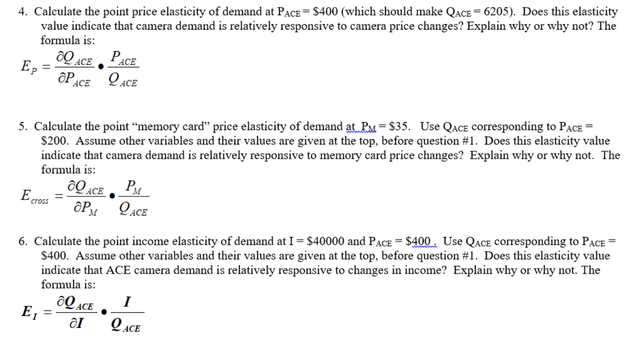 Solved All questions utilize the multivariate demand | Chegg.com