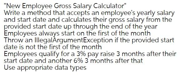 Solved in java method should accept start date and calculate | Chegg.com