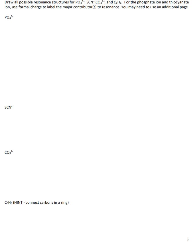 Solved Draw all possible resonance structures for | Chegg.com