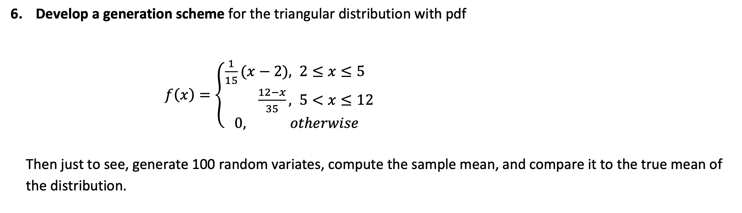 Solved 6. Develop a generation scheme for the triangular | Chegg.com