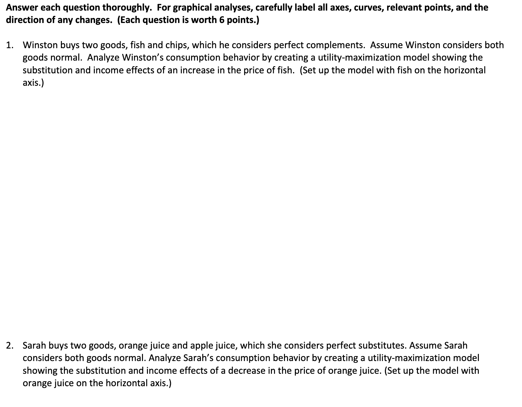 Solved Answer each question thoroughly. For graphical | Chegg.com