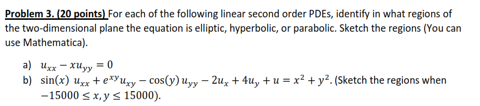 Solved Problem 3. ( 20 points) For each of the following | Chegg.com