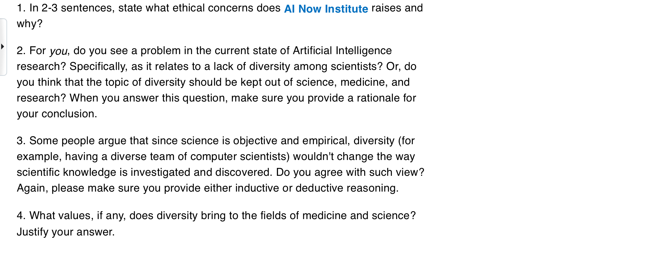 Solved In 2-3 ﻿sentences, state what ethical concerns does | Chegg.com