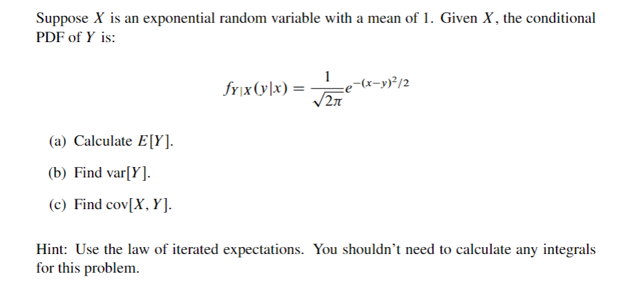 Solved Suppose X Is An Exponential Random Variable With A 1975