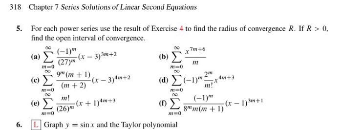 Solved 318 Chapter 7 Series Solutions Of Linear Second
