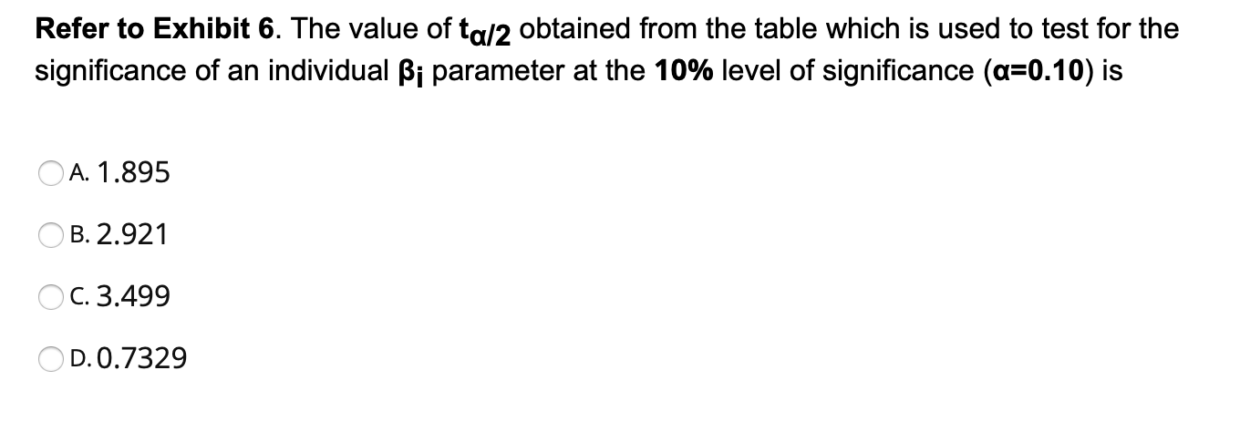 Solved Below you are given a partial computer output for a | Chegg.com