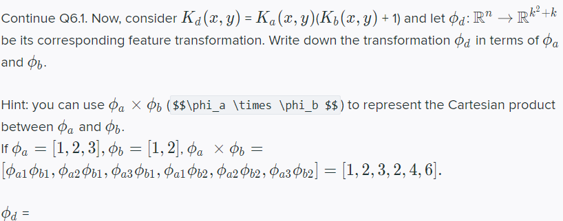 Continue 26.1. Now, consider Kd(x, y) = Ka(x, y)(K | Chegg.com