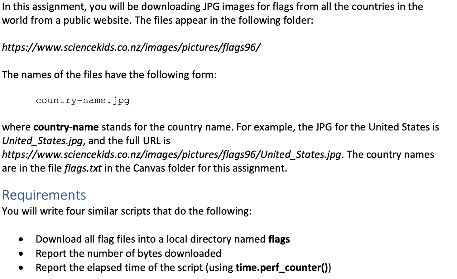 Solved In this assignment, you will be downloading JPG | Chegg.com