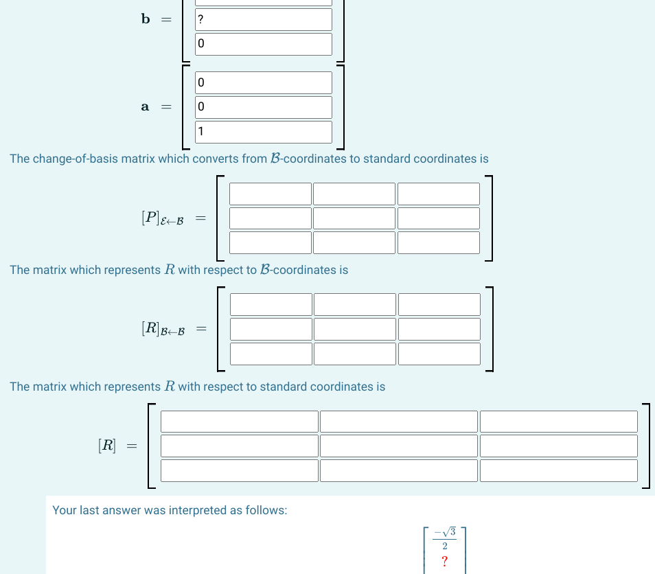Problem: Let R:R3→R3 be the rotation with the | Chegg.com