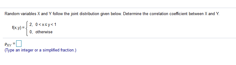 Solved Random variables X and Y follow the joint | Chegg.com