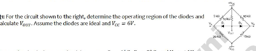 1: For the circuit shown to the right, determine the | Chegg.com