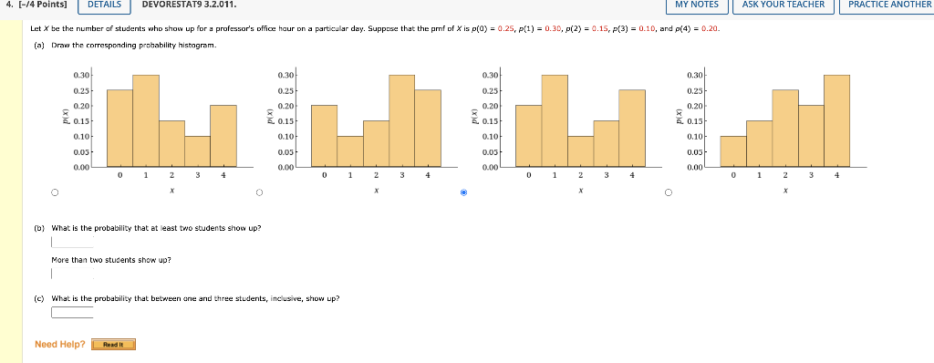 Solved (b) What is the probability that at least two | Chegg.com