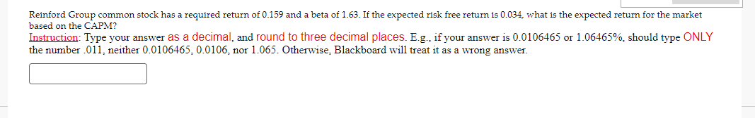 Solved Reinford Group common stock has a required return of | Chegg.com