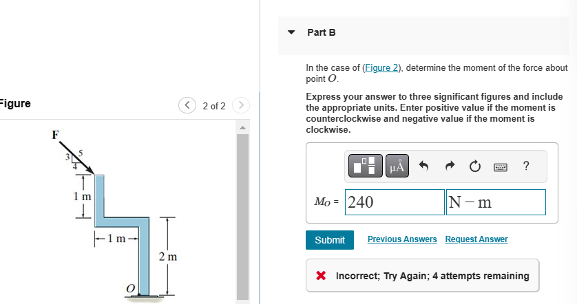 Solved In the case of (Figure 2), determine the moment of | Chegg.com