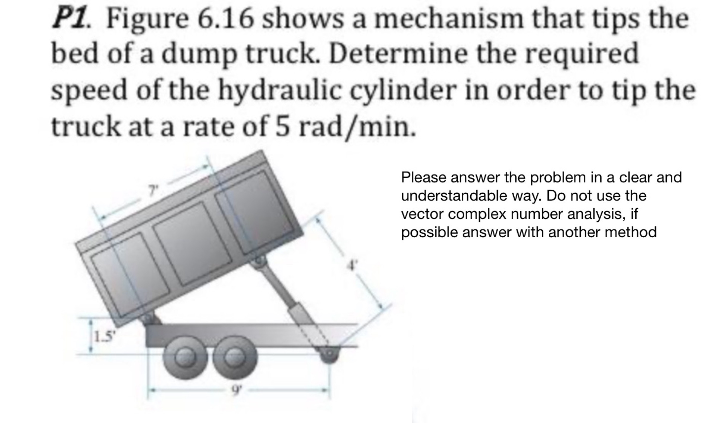 P1. ﻿Figure 6.16 ﻿shows a mechanism that tips theP1. | Chegg.com
