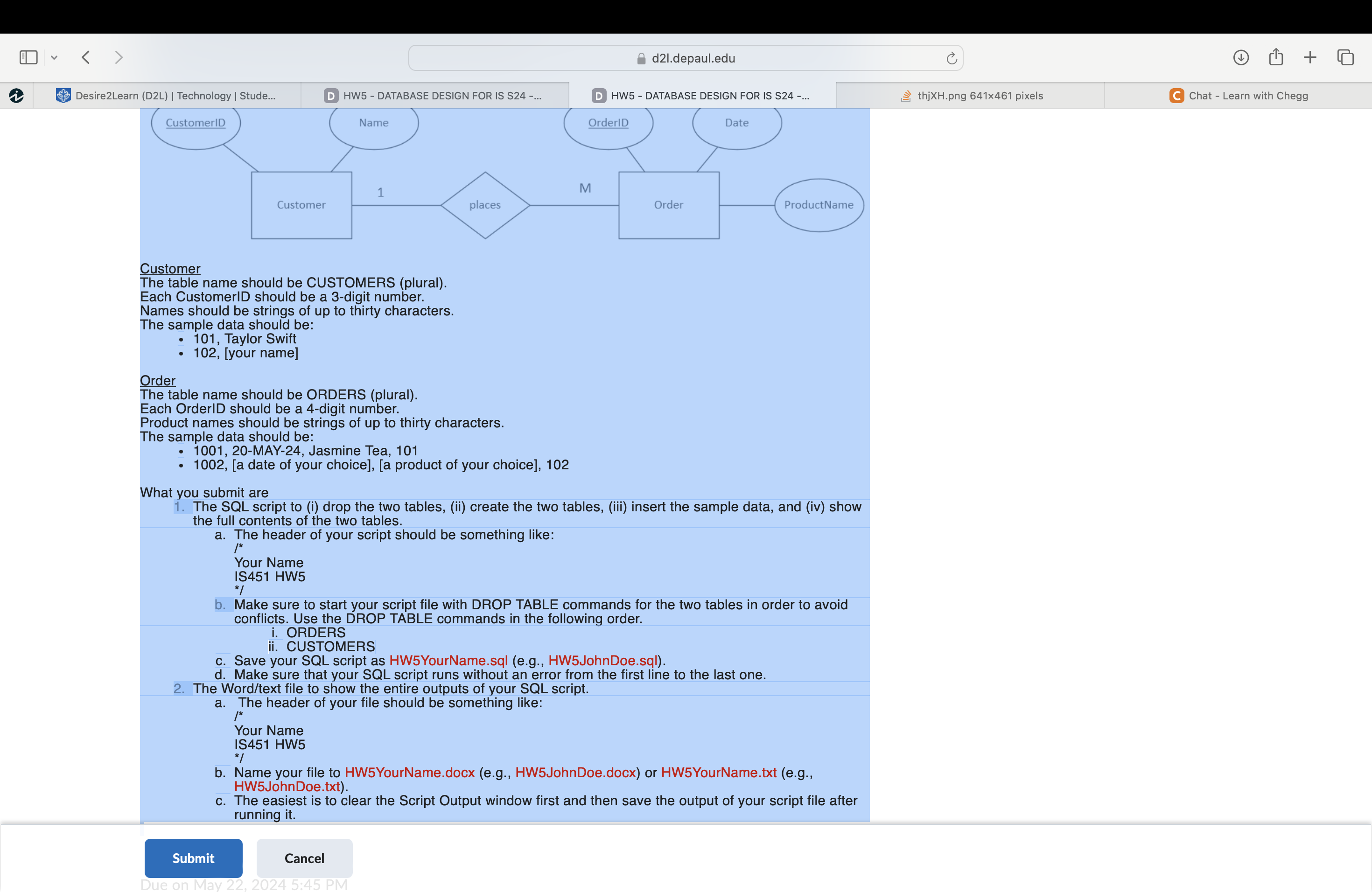 Solved CustomerThe table name should be CUSTOMERS | Chegg.com