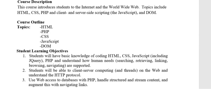 Solved Course Syllabus-CSI 231 Course Information Course | Chegg.com