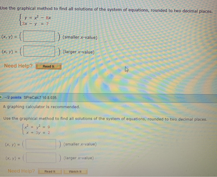 Solved Use the graphical method to find all solutions of the | Chegg.com