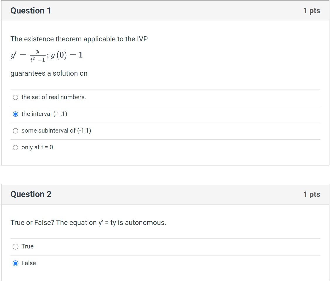 Solved The existence theorem applicable to the IVP | Chegg.com