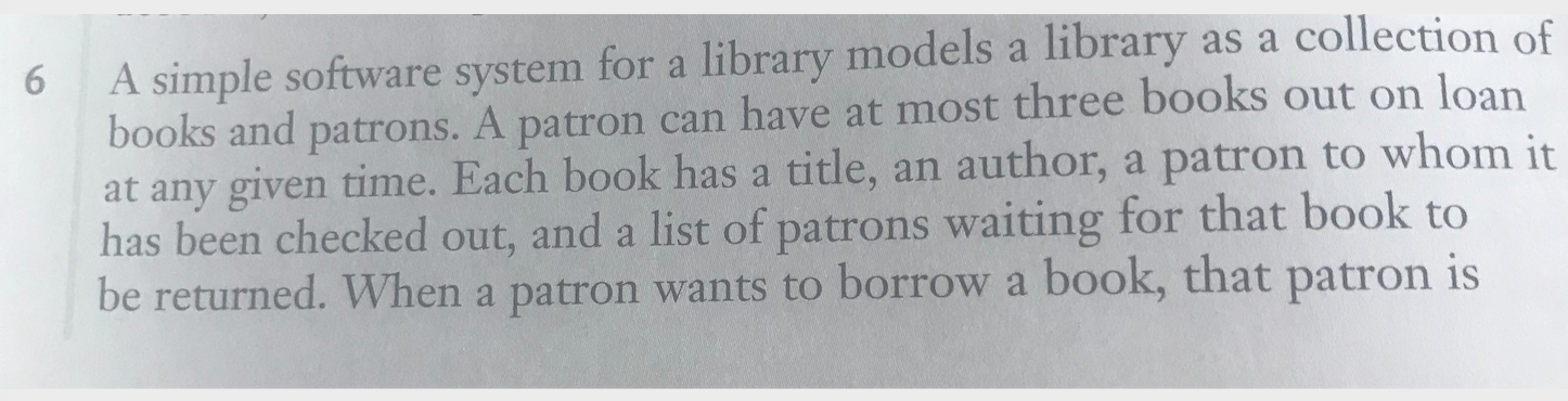 6 A simple software system for a library models a | Chegg.com