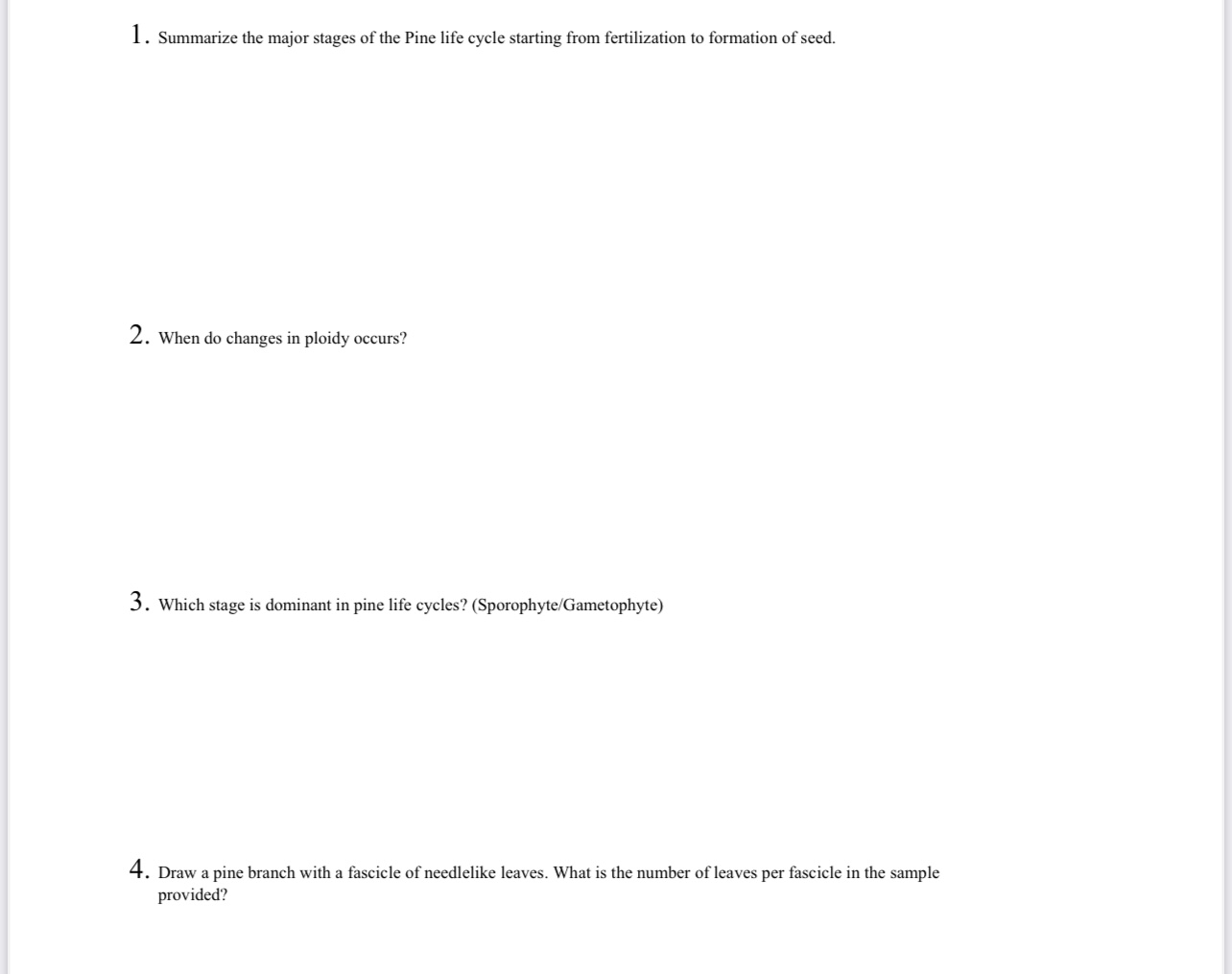 Solved 1. Summarize the major stages of the Pine life cycle | Chegg.com