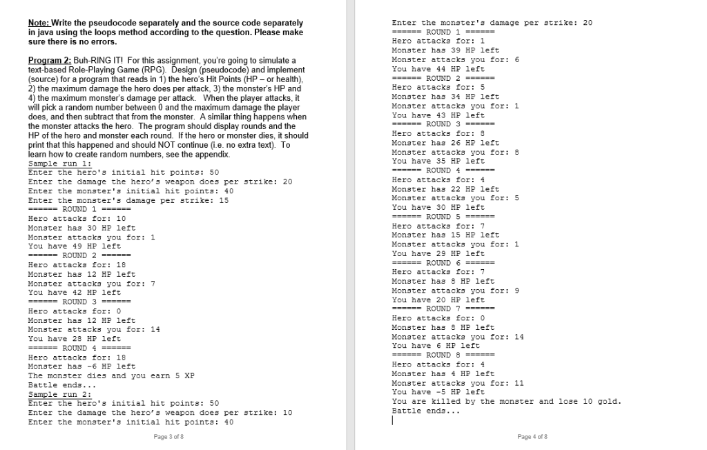 Solved Note Write The Pseudocode Separately And The Source