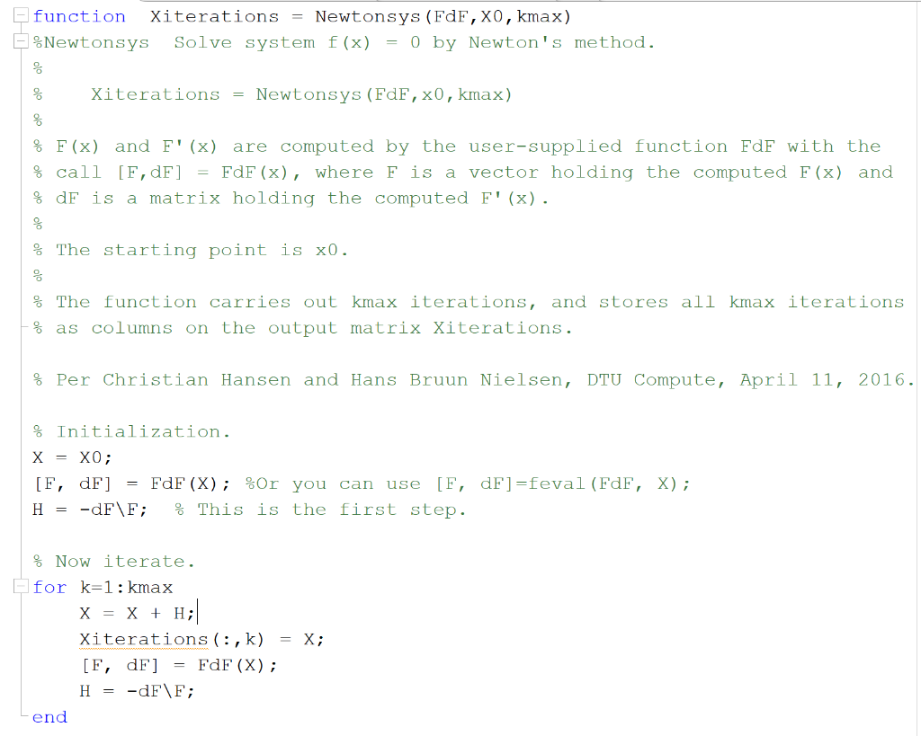 Solved I am to use Newton's method for solving nonlinear | Chegg.com