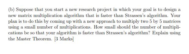 Solved Divide and Conquer Algorithms. (a) Master Theorem: | Chegg.com