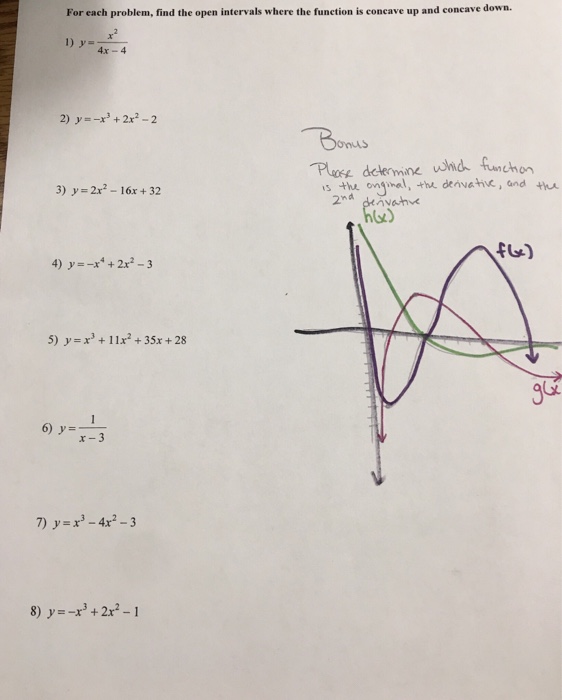 Solved For each problem, find the open intervals where the | Chegg.com