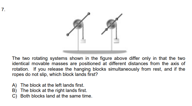 Solved 7. The two rotating systems shown in the figure above | Chegg.com