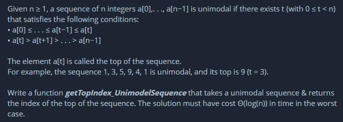 Solved Given n 2 1, a sequence of n integers a[0],..., | Chegg.com