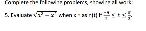 Solved Complete the following problems, showing all | Chegg.com