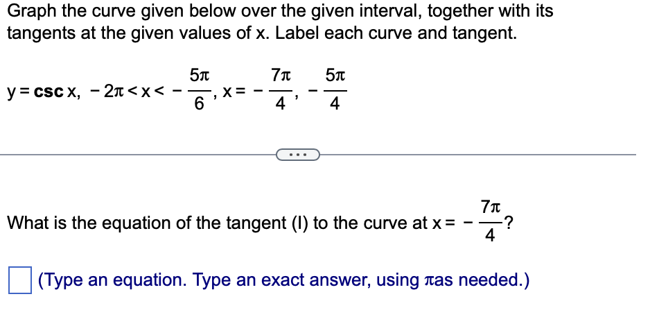 Solved what is the equation of its tangent (II) to the curve | Chegg.com
