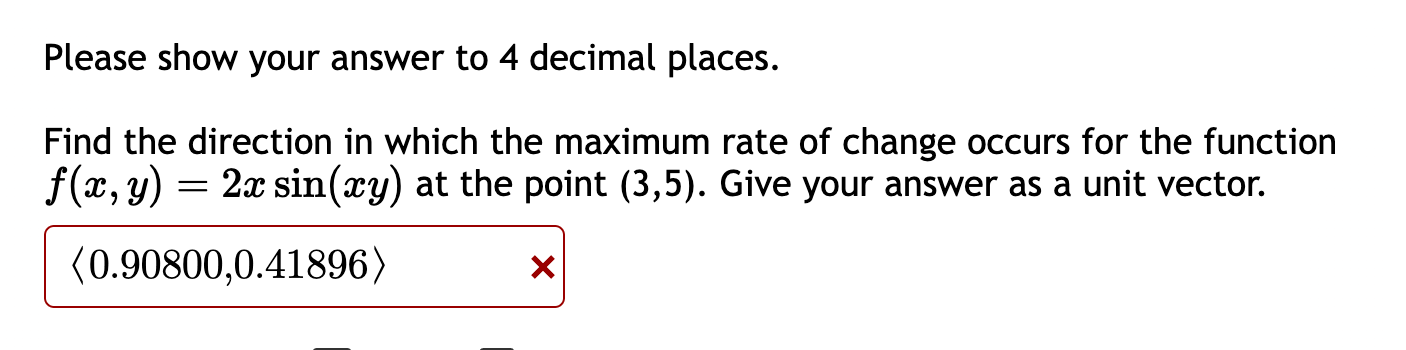 Solved Please show your answer to 4 ﻿decimal places.Find the | Chegg.com