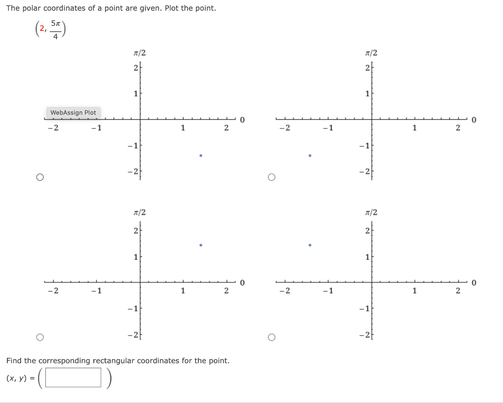Solved The polar coordinates of a point are given. Plot the | Chegg.com