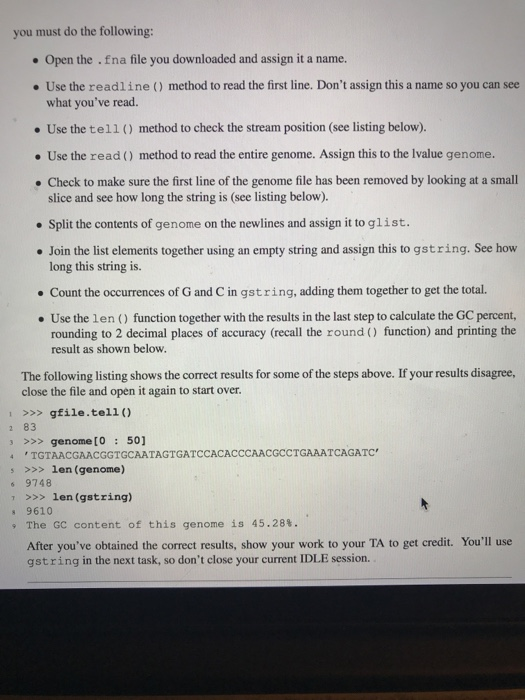 Solved Task 2: A Bit of Bioinformatics, Part I Background. | Chegg.com
