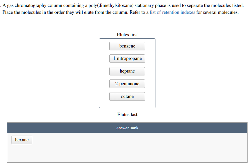 Solved A gas chromatography column containing a | Chegg.com
