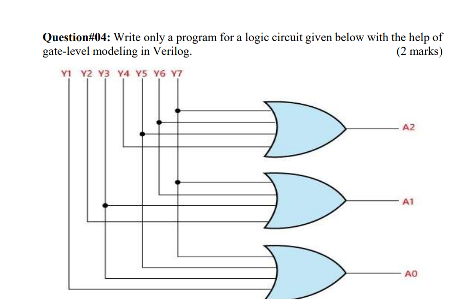 Solved Question04 Write Only A Program For A Logic Circuit 
