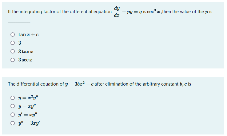 Solved If the integrating factor of the differential | Chegg.com